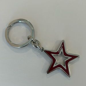 Coach | Accessories | Nwot Coach Red Star Enamel Key Fob Keychain ...